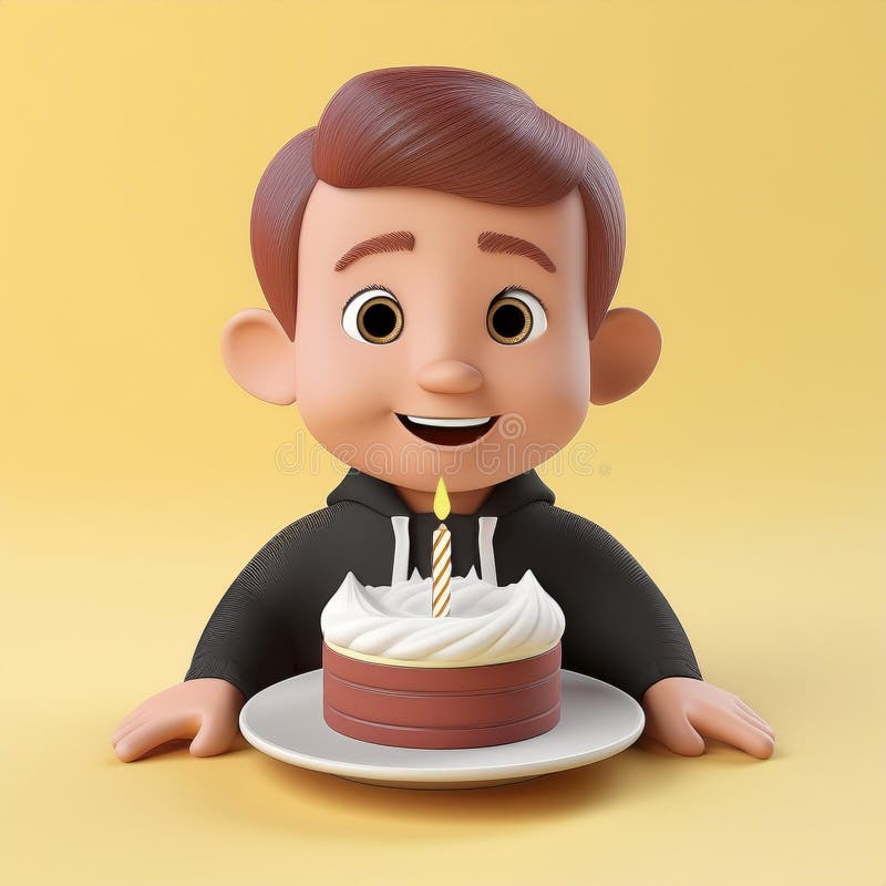 Child Baby Birthday Party with Cake and Balloons Cartoon Stock ...