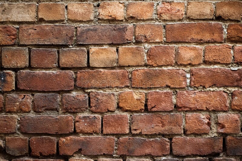 Rustic Red Brick Wall Texture Background Stock Photo - Image of ...
