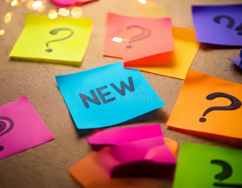 Colorful Post-it Notes Sticky Notes for Writing New Ideas and Concepts ...