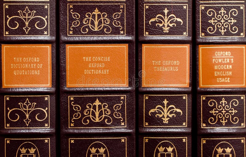 Row Of Reference Books With Paper And Pencil Stock Photo - Image of ...