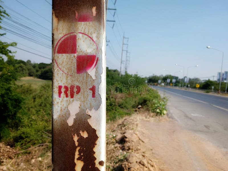 Reference Pin Position of Surveying in Engineering Stock Image - Image ...