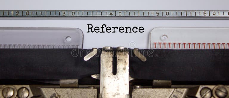 Reference Symbol. the Word `Reference` Typed on Retro Typewriter ...