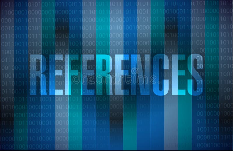 References Binary Sign Concept Stock Illustration - Illustration of ...