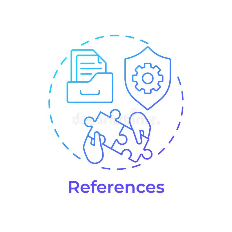 References Blue Gradient Concept Icon Stock Illustration - Illustration ...