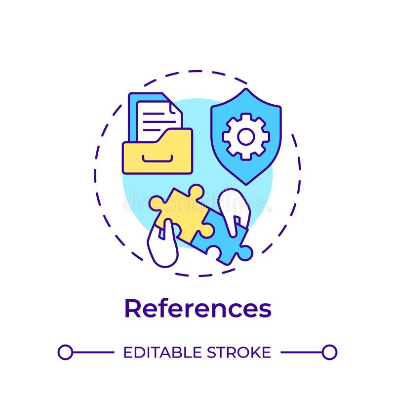 References Multi Color Concept Icon Stock Vector - Illustration of ...