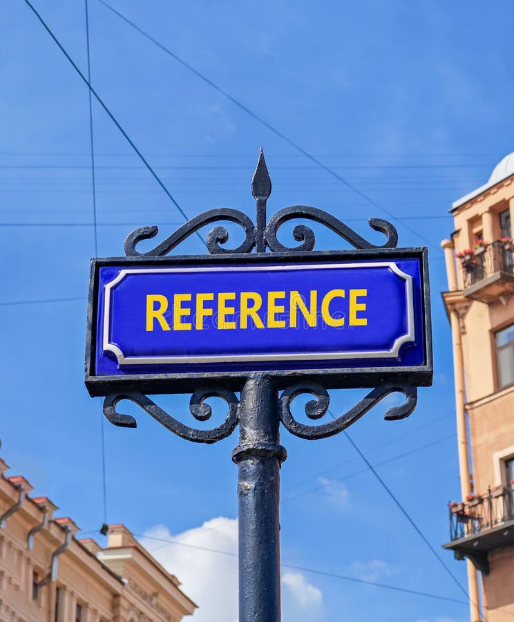 References or Reference Symbol. Concept Word Reference on Beautiful ...