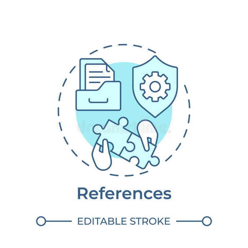 References Soft Blue Concept Icon Stock Illustration - Illustration of ...