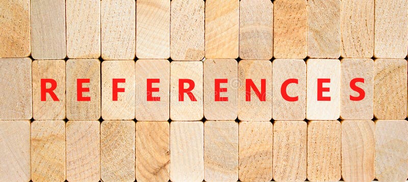 References Symbol. Concept Word References on Beautiful Wooden Blocks ...
