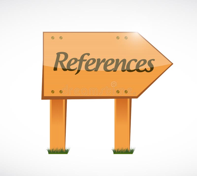 References Wood Sign Concept Illustration Stock Illustration ...