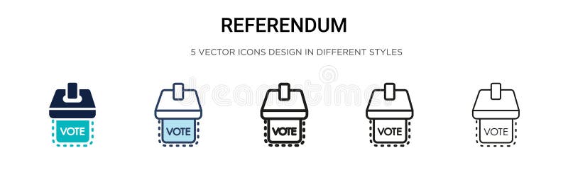 Referendum Icon in Filled, Thin Line, Outline and Stroke Style. Vector ...