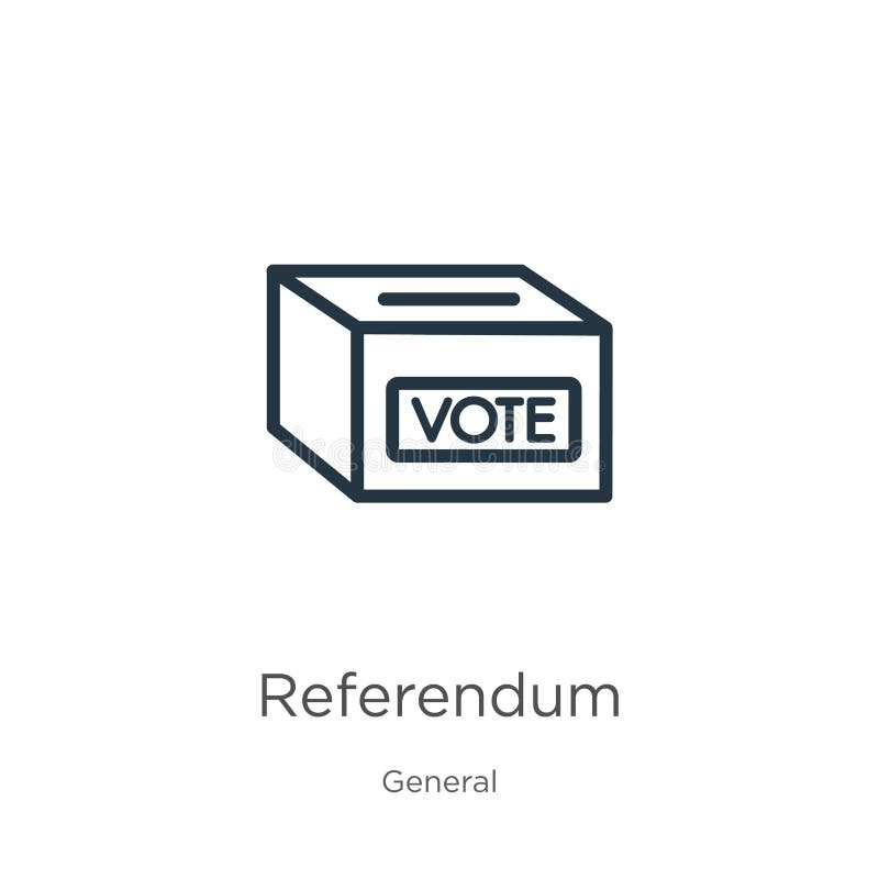 Linear Referendum Icon from General Outline Collection. Thin Line ...