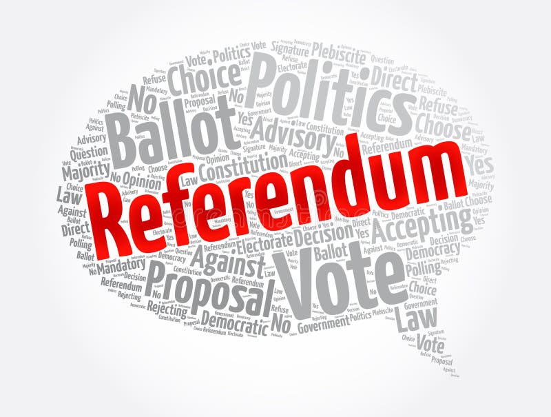 Referendum Message Bubble Word Cloud Collage, Concept Background Stock ...