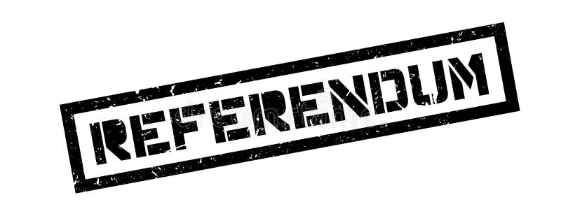 Referendum rubber stamp stock illustration. Illustration of question ...
