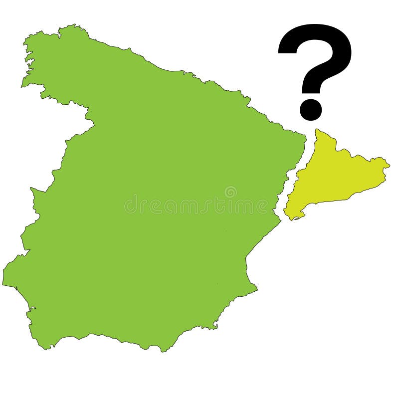 Independent Catalonia Political Map Stock Vector - Illustration of ...