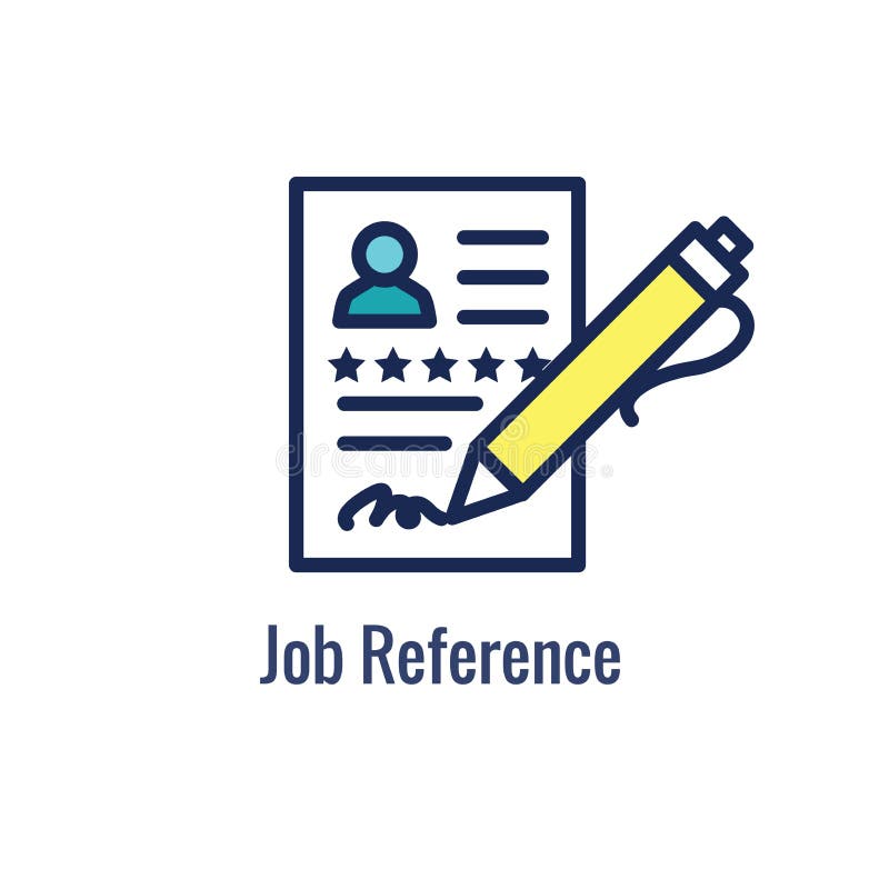 Referral Job Reference Icon with Recommendations, Performance Review ...