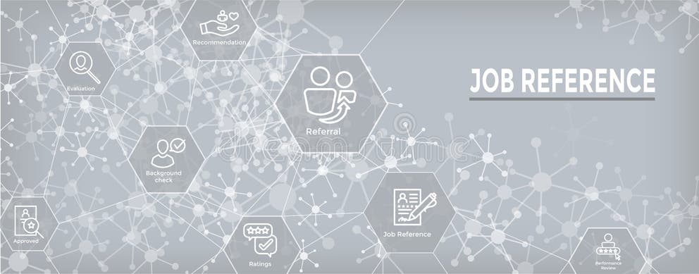 Referral Job Reference Web Header Banner and Icon Set Stock Vector ...