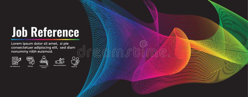 Referral Job Reference Web Header Banner and Icon Set Stock Vector ...