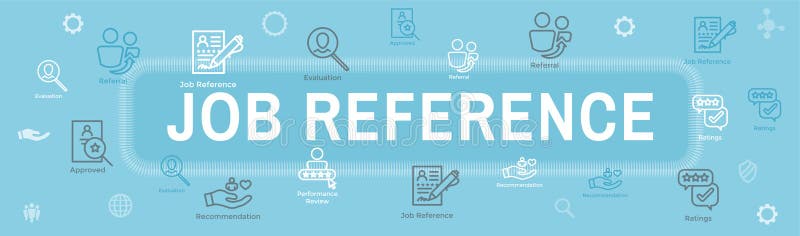 Referral Job Reference Web Header Banner and Icon Set Stock Vector ...