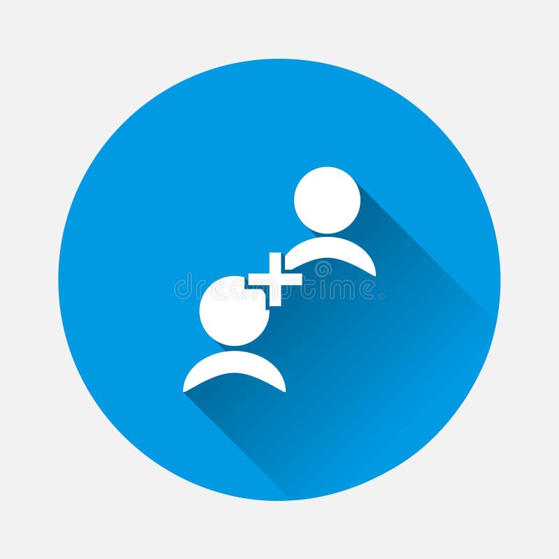 Referral Link Vector Icon on Blue Background. Flat Image with Long ...