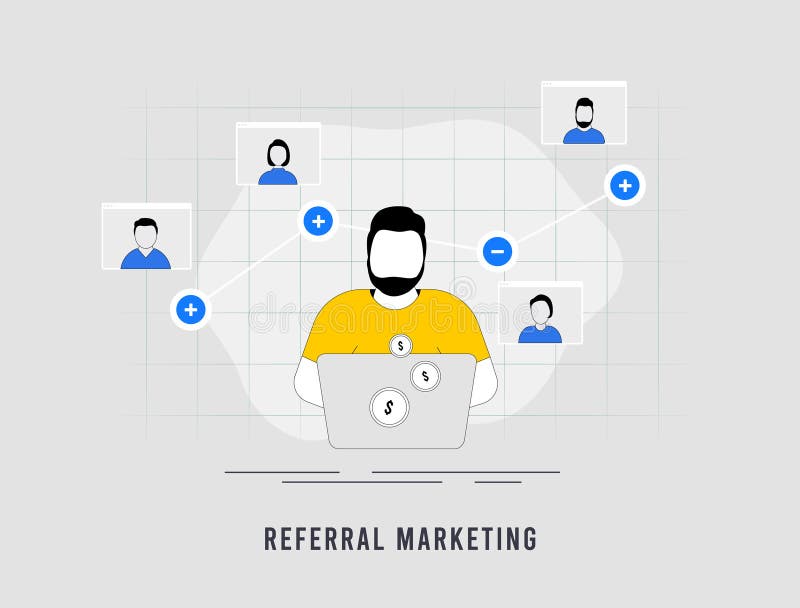 Referral Marketing Software Concept. Word of Mouth, Relationship ...