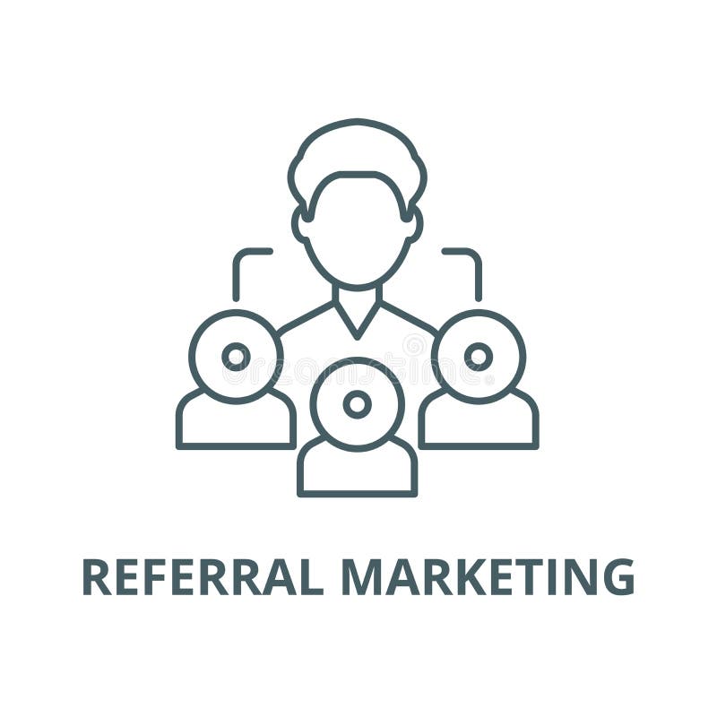 Referral Marketing Vector Line Icon, Linear Concept, Outline Sign ... Referral Marketing Vector Line Icon, Linear Concept, Outline Sign ...