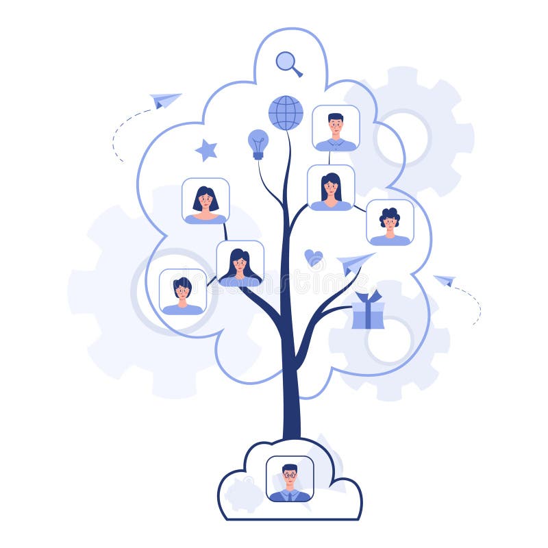 Referral Program Concept. a Tree As Metaphor of Referral Marketing ...