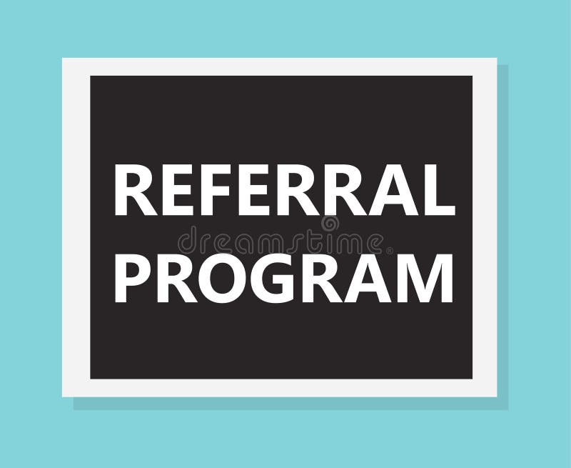 Referral program concept stock vector. Illustration of word - 125025427
