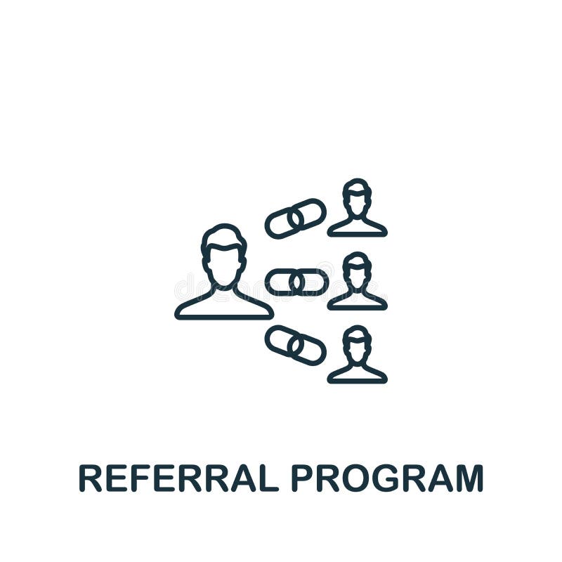 Referral Program Icon. Monochrome Simple Talent Development Icon for ...