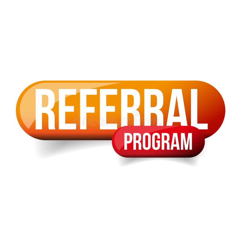 Referral Program Orange Button Stock Vector - Illustration of program ...