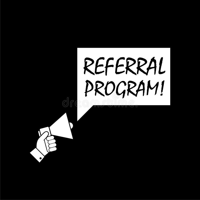 Referral Program Symbol Isolated on Dark Background Stock Vector ...