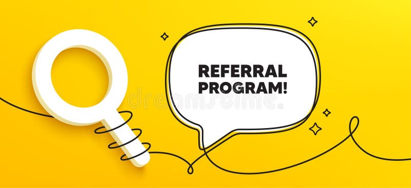Referral Program Symbol. Refer a Friend Sign. Continuous Line Chat ...