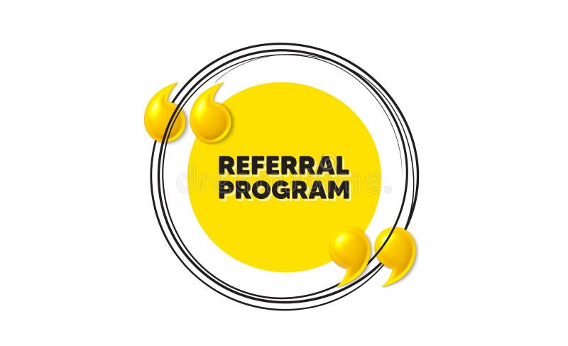 Referral Program Symbol. Refer a Friend Sign. Hand Drawn Round Frame ...