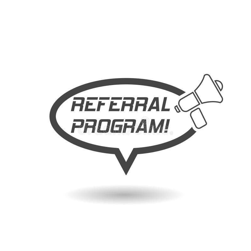 Referral Program Symbol with Shadow Stock Vector - Illustration of ...