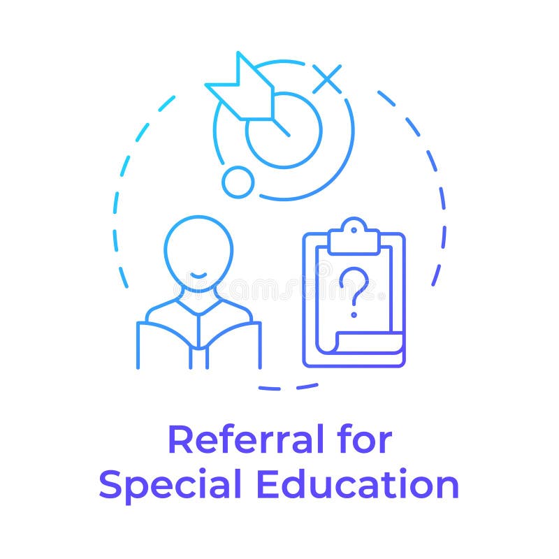 Referral for Special Education Blue Gradient Concept Icon Stock Vector ...