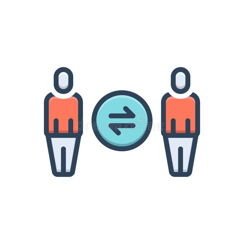 Color Illustration Icon for Referred, Indicate and Friend Stock ...