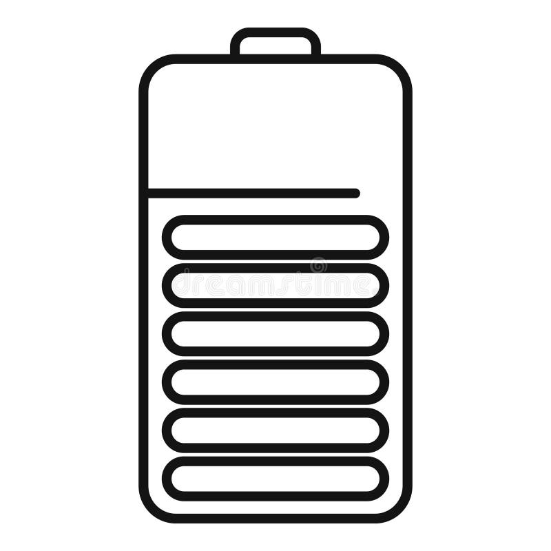 Refill Battery Icon Outline Vector. Power Energy Up Stock Illustration ...