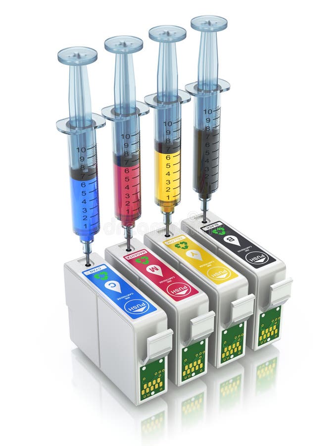 Printer Cartridge Refill stock illustration. Illustration of cartoon ...