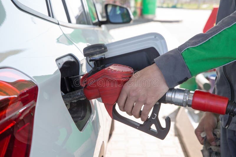 Refill Fuel To a Car at Gas Stock Image - Image of power, hose: 260762845
