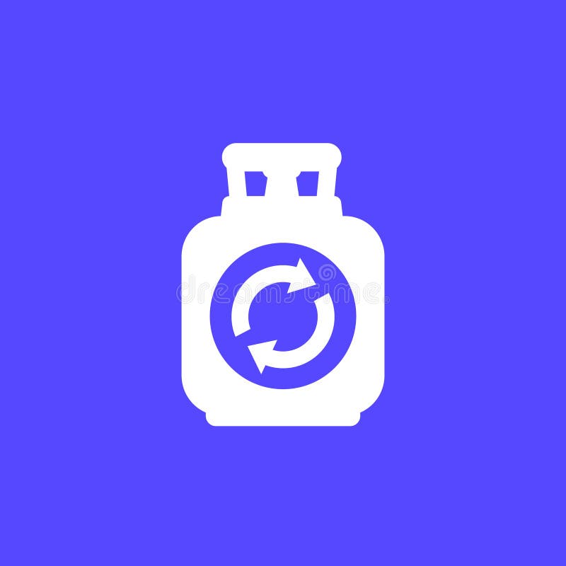 Refill LPG Tank, Gas Cylinder Vector Icon Stock Vector - Illustration ...