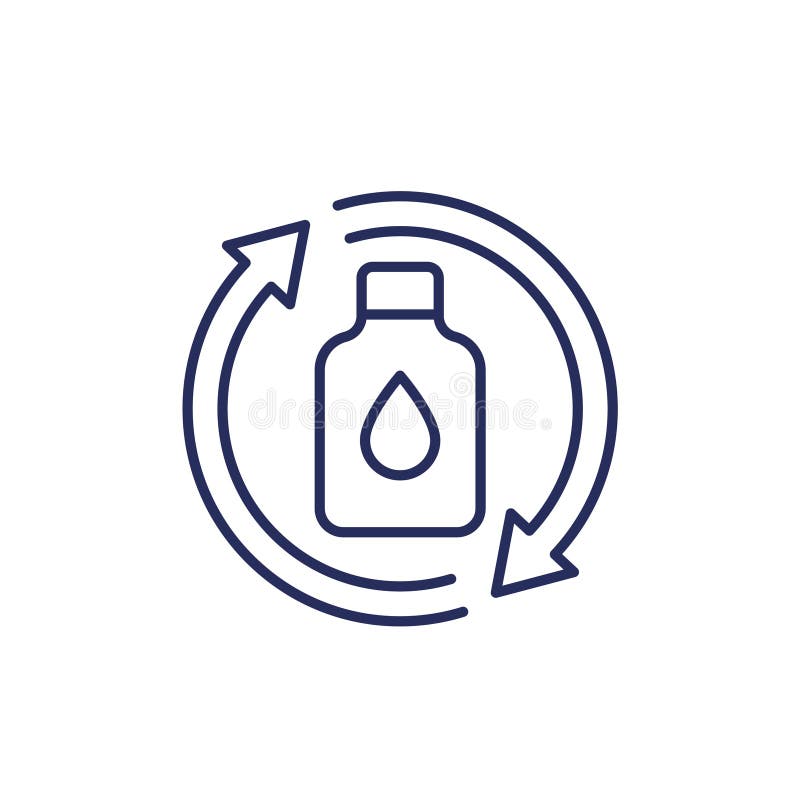 Refill Water Bottle Line Icon Stock Vector - Illustration of line ...