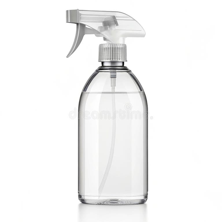 Refillable Cleaning Spray Bottle with Clear Label Stock Illustration ...