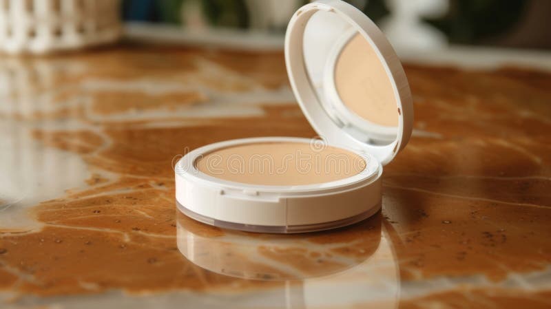A Refillable Plastic Compact Contains Pressed Powder Allowing for Easy ...