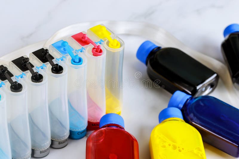 Refilling an Inkjet Cartridge Stock Image - Image of cost, printing: 221881