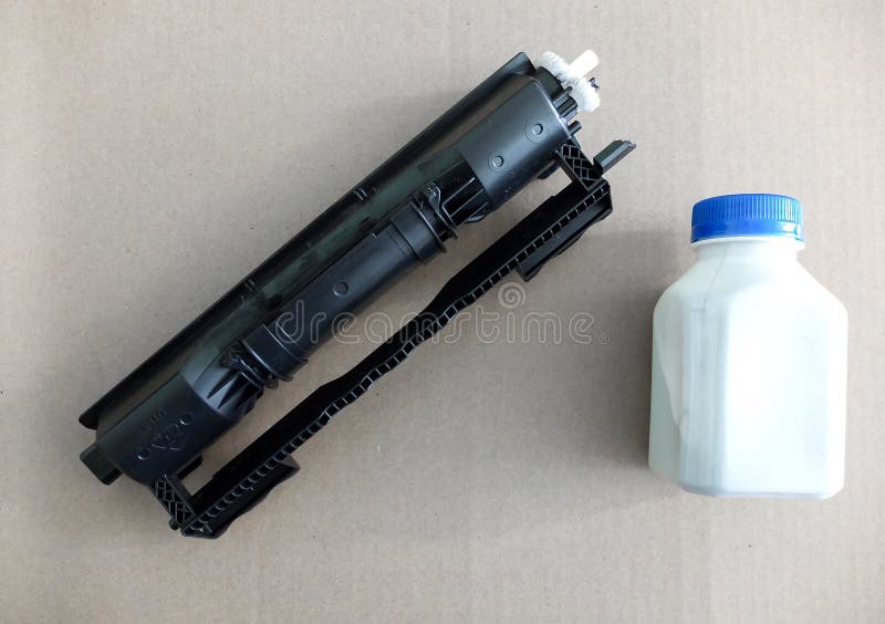 Refilling the Laser Printer Toner Cartridge Stock Image - Image of ...