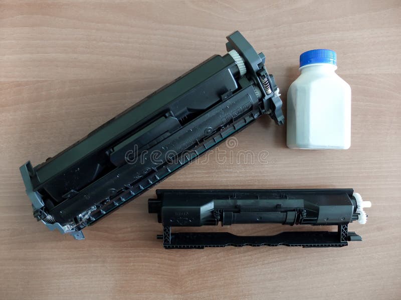 Refilling the Laser Printer Toner Cartridge Stock Photo - Image of ...