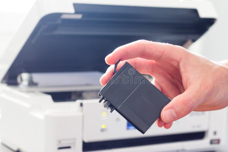 Refilling Third Party Printer Cartridges, Inkjet Stock Image - Image of ...