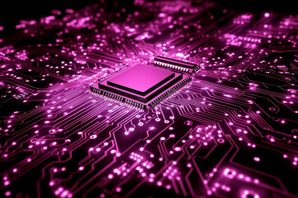 A Refined Digital Piece Highlighting Vivid, Glowing Circuitry Patterns ...