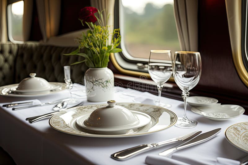 Refined Dining Experience on Luxury Train, with Fine Linens, China ...
