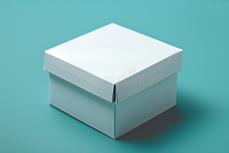 Refined Elegance Modern White Product Box on Vibrant Backdrop Exudes ...