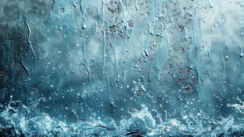 Refined Environment with Artistic Rain Elements. Stock Illustration ...